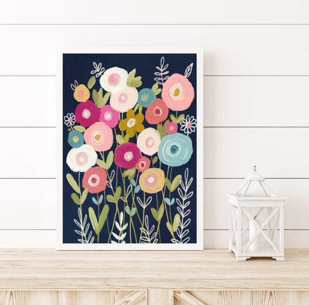 Floral Blooms Flower Garden Printable Wall Art Botanical Plant Flowers ...