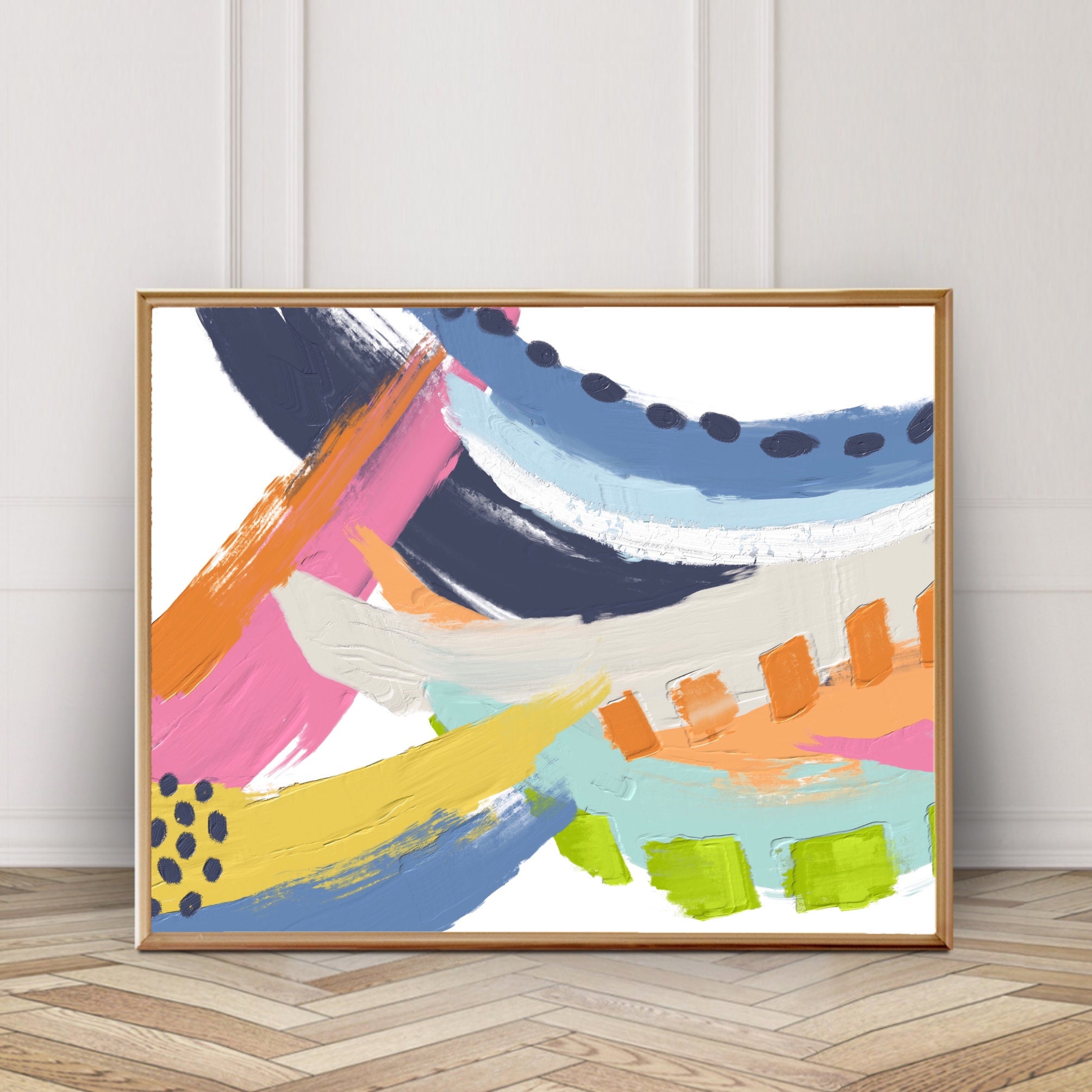 Colorful Abstract Printable Wall Art Painting Downloadable Art | Etsy