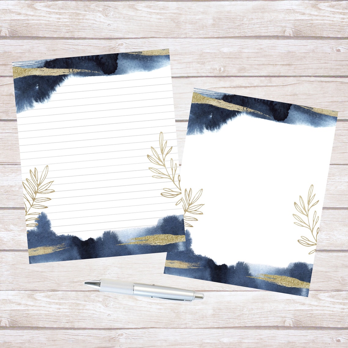 Printable Abstract Watercolor Stationery Lined Letter Writing - Etsy