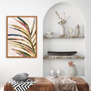 Neutral Boho Abstract Botanical Palm Art Printable Floral Tropical Palm ...