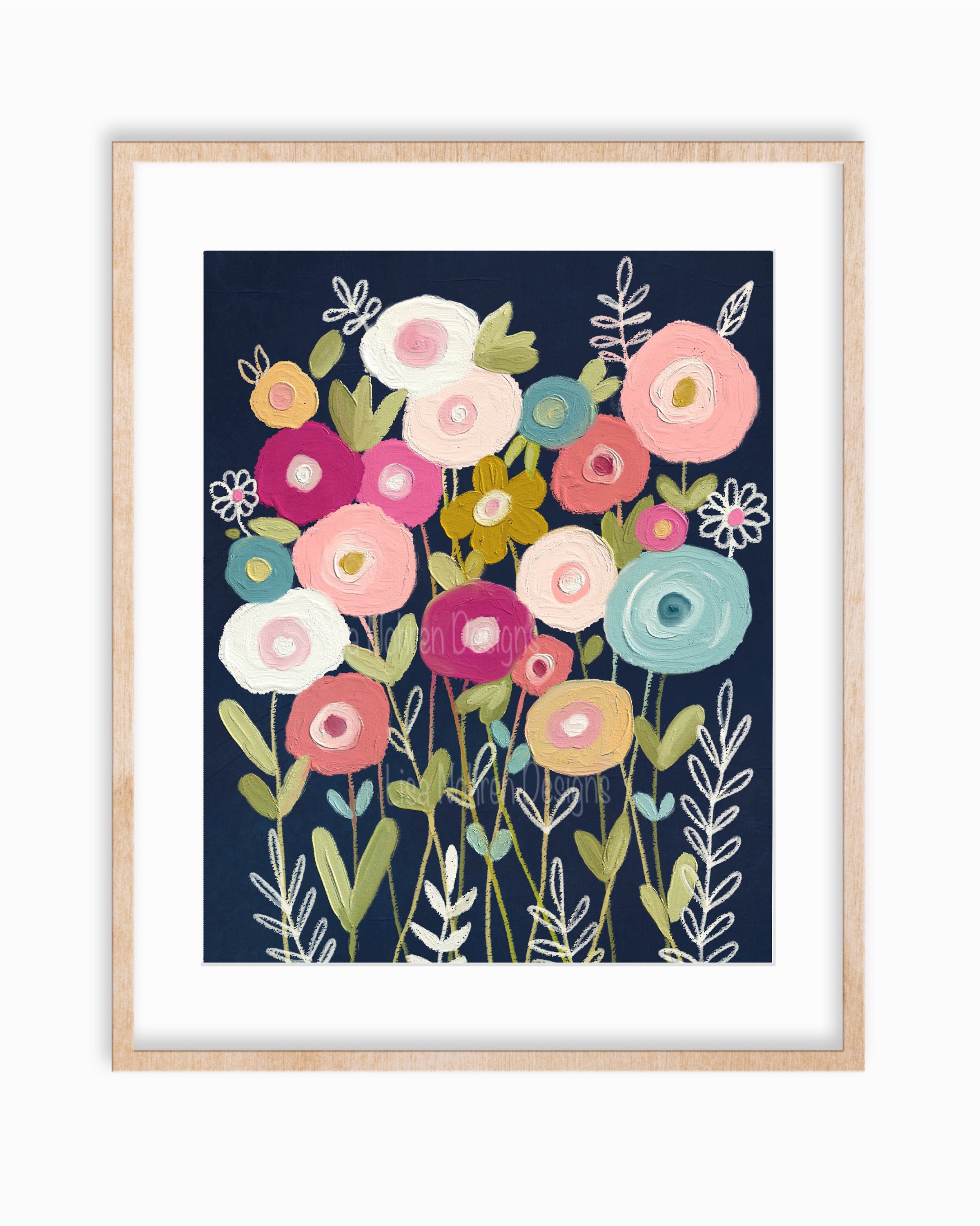 Floral Blooms Flower Garden Printable Wall Art Botanical Plant | Etsy