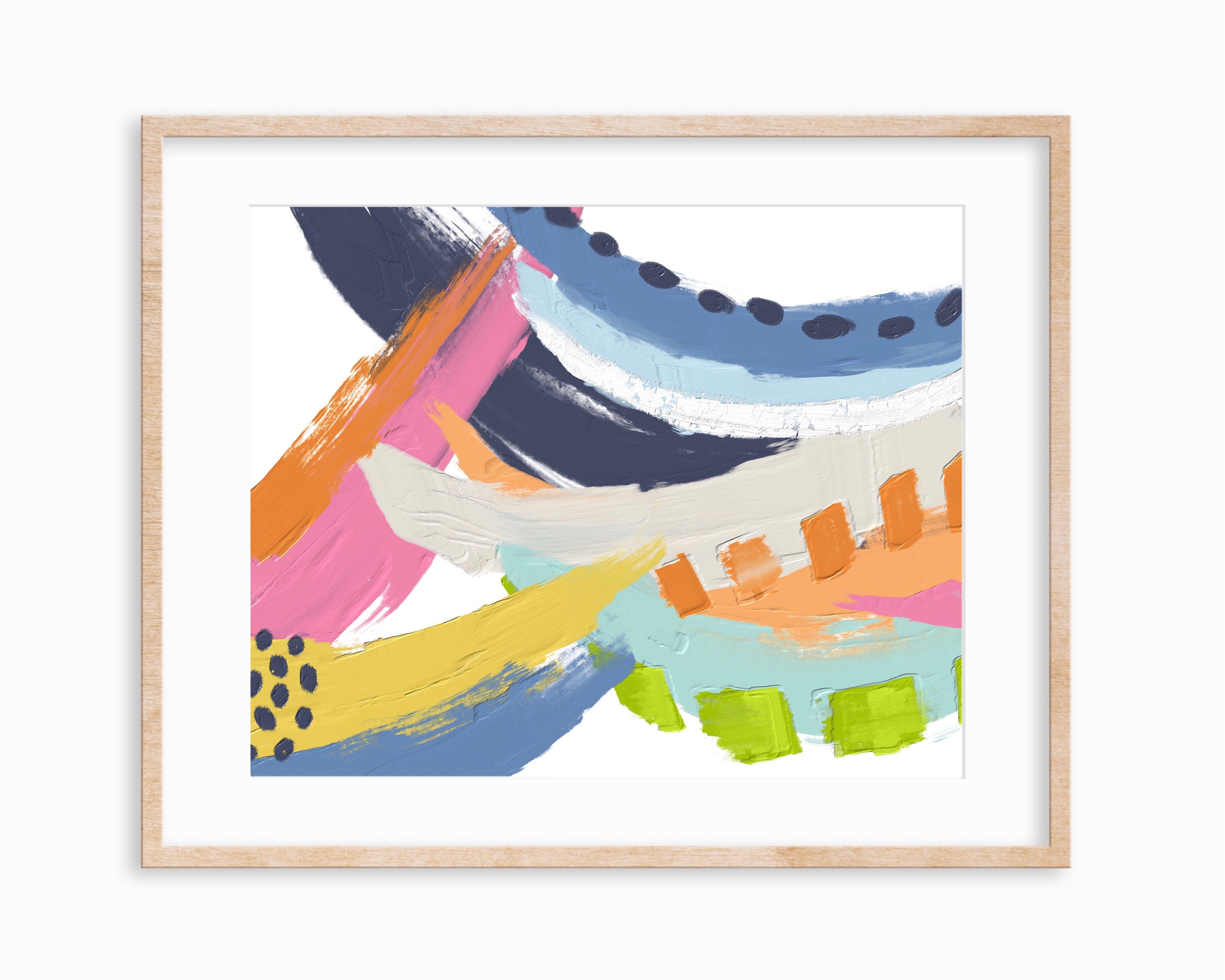 Colorful Abstract Printable Wall Art Painting Downloadable Art | Etsy