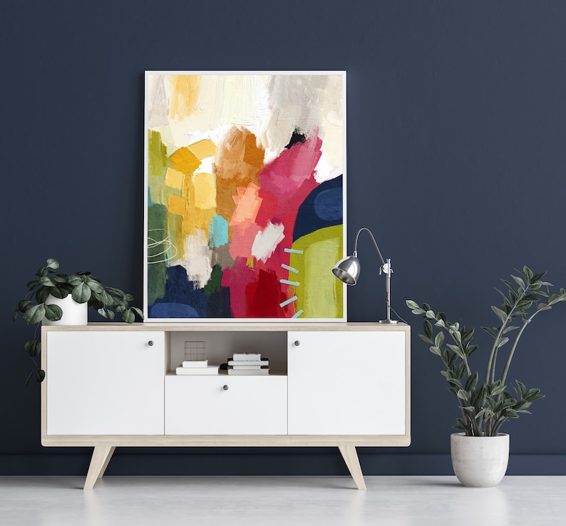Colorful Abstract Art Printable Wall Art Painting Downloadable | Etsy