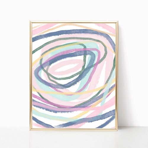 Colorful Abstract Art Printable Wall Art Painting Downloadable - Etsy
