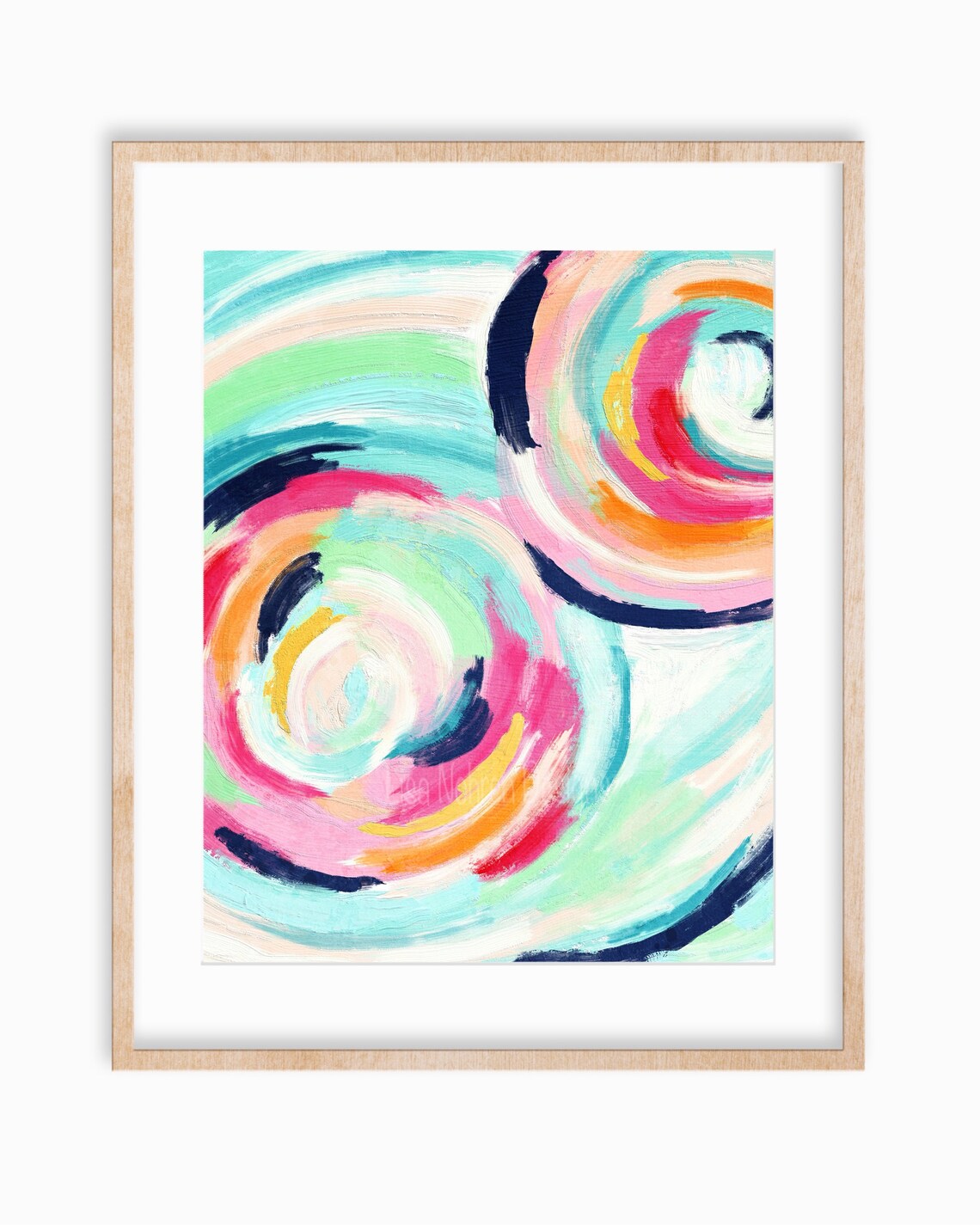 Colorful Modern Abstract Art Circles Painting Downloadable - Etsy
