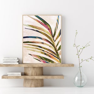 Neutral Boho Abstract Botanical Palm Art Printable Floral Tropical Palm ...