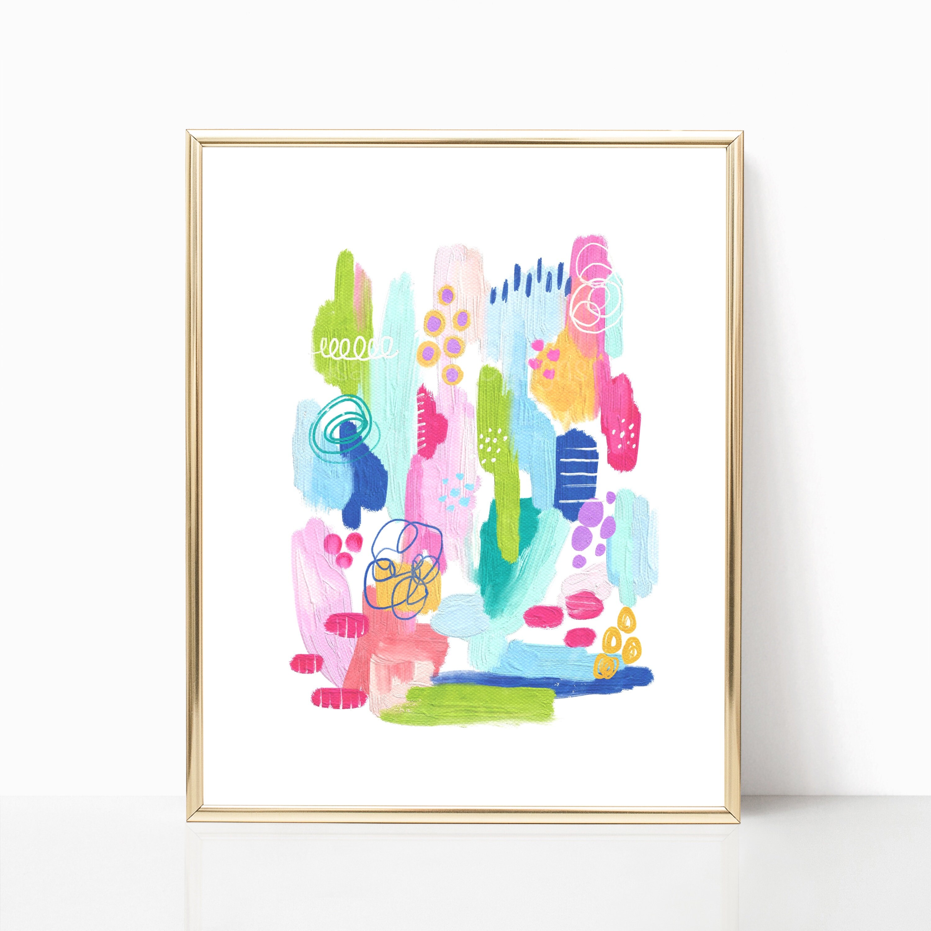 Colorful Abstract Art Printable Painting Downloadable Art - Etsy