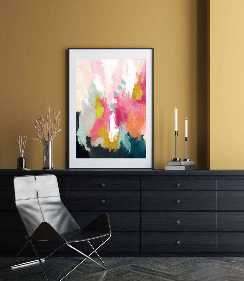Colorful Abstract Art Printable Wall Art Painting Downloadable - Etsy
