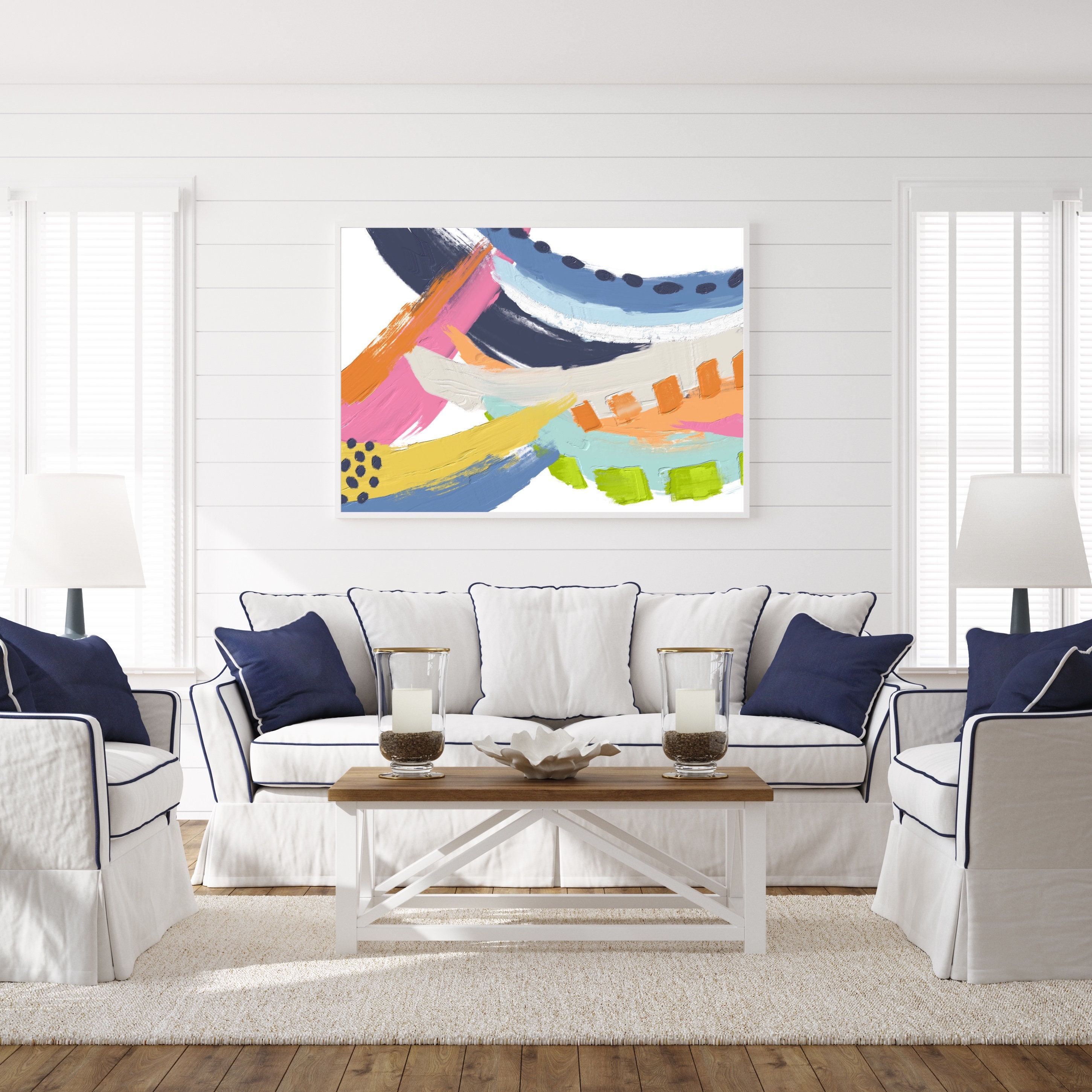 Colorful Abstract Printable Wall Art Painting Downloadable Art - Etsy