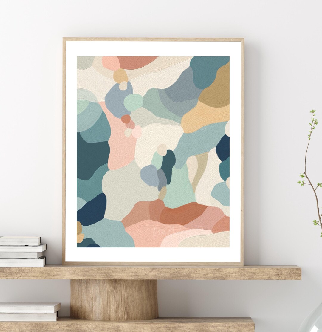 Neutral Color Block Abstract Art Print: Modern Geometric (digital ...