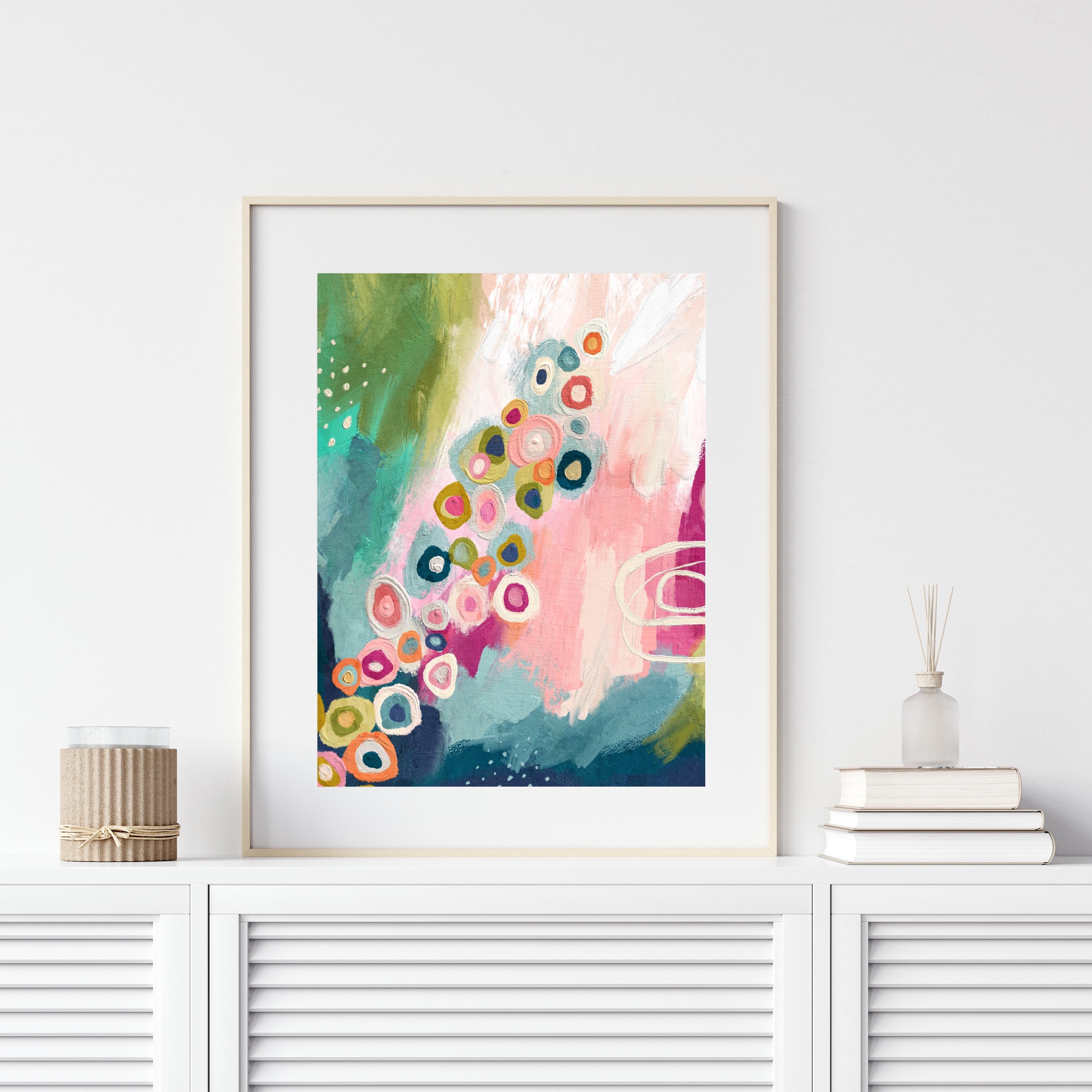 Abstract Printable Wall Art Painting Downloadable Art Colorful | Etsy