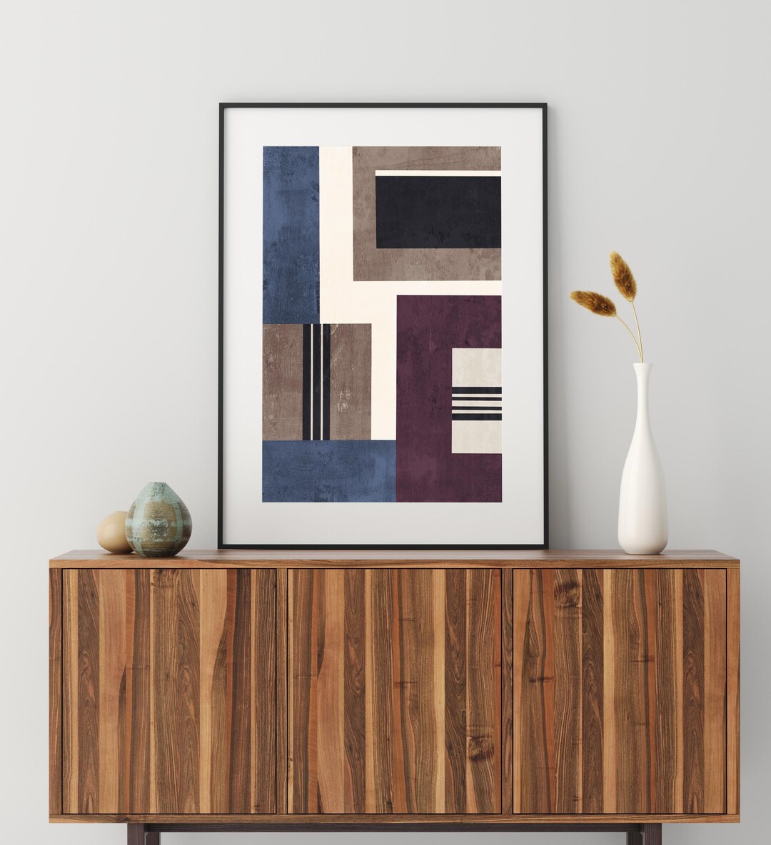 Geometric Neutral Abstract Art Printable Wall Art Contemporary Color ...