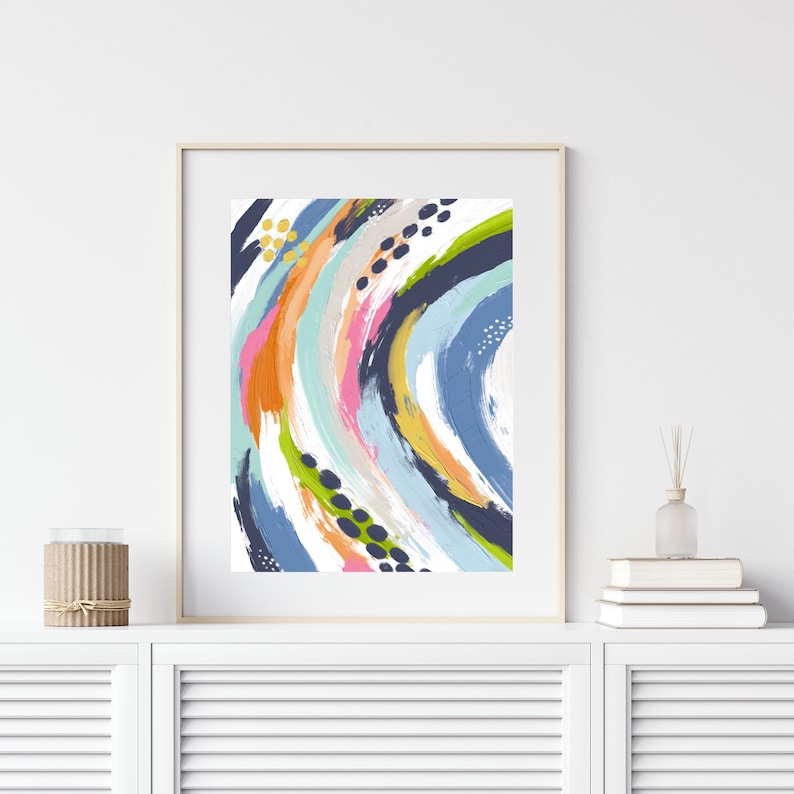 Colorful Abstract Printable Wall Art Painting Downloadable Art - Etsy