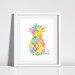 Printable Art Tropical Watercolor Pineapple Fruit Print Downloadable ...