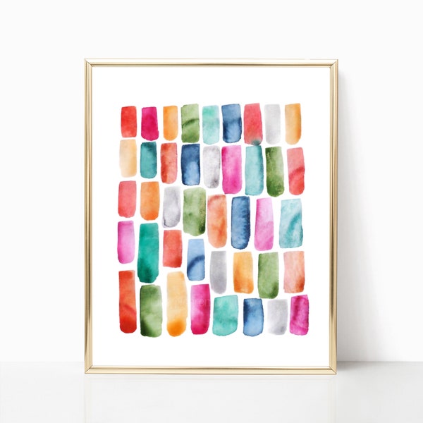 Color Block Art - Etsy