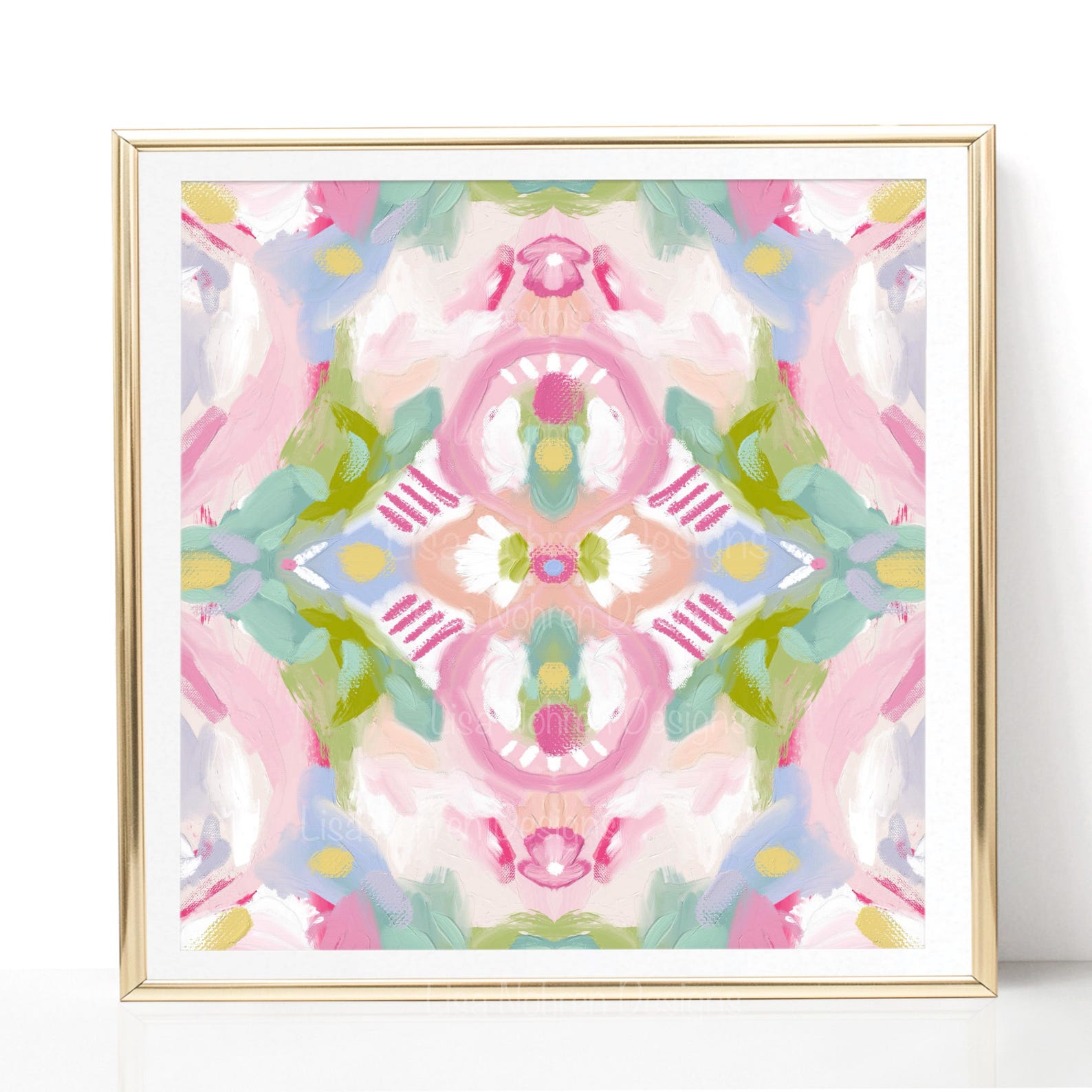 Colorful Pastel Abstract - Printable Wall Art Painting - Instant ...