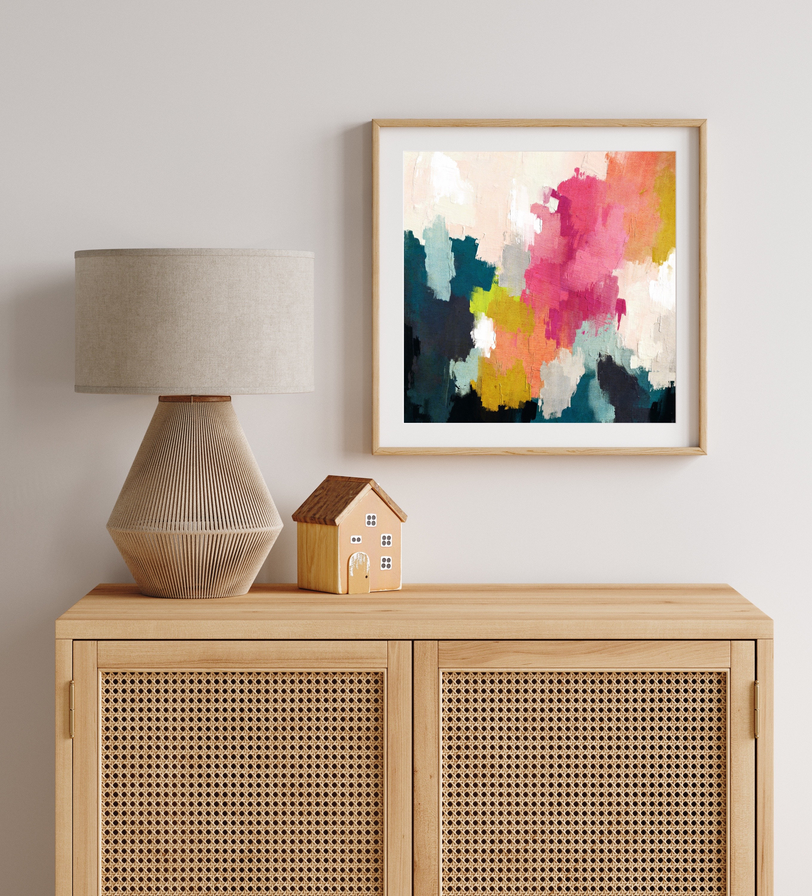 Colorful Square Abstract Printable Wall Art Modern Painting - Etsy