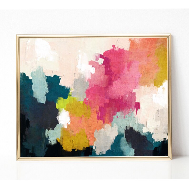 Colorful Abstract Art Printable Wall Art Painting Downloadable - Etsy