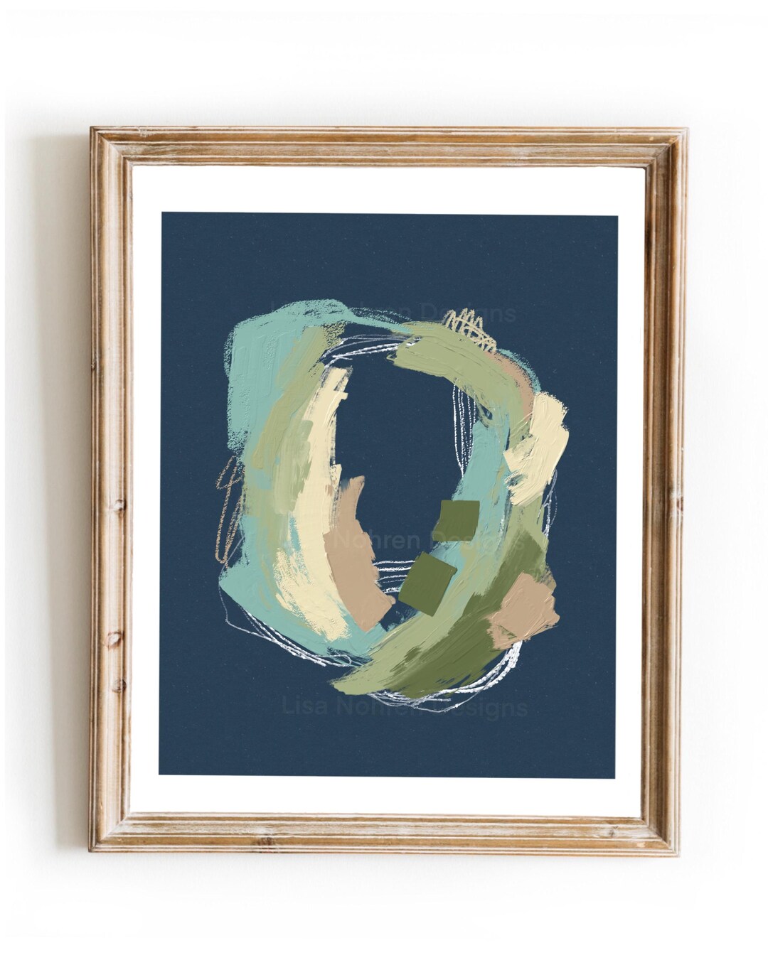 Neutral Blue Green Abstract Printable Wall Art Painting Modern ...