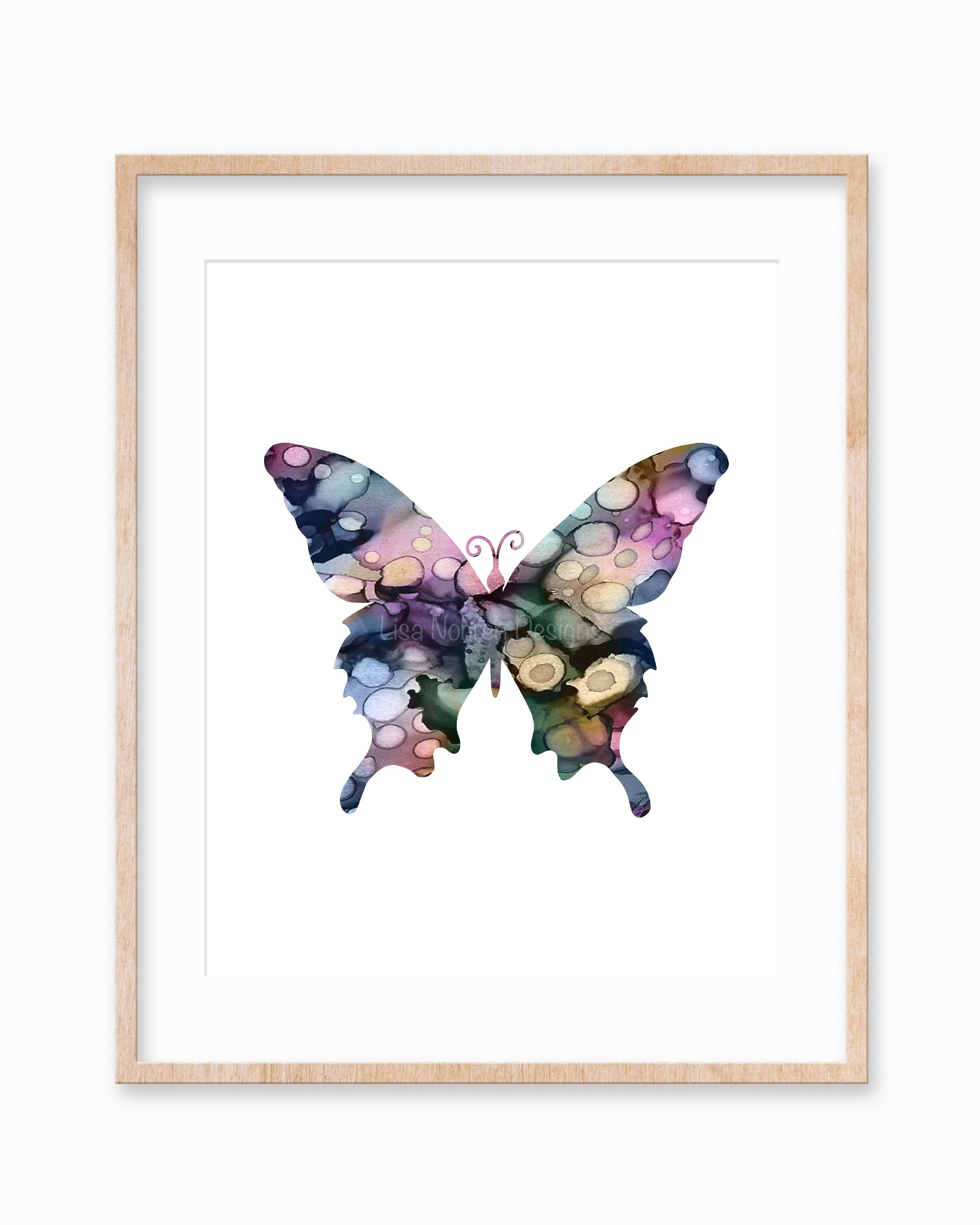Ink And Watercolor Butterfly Art