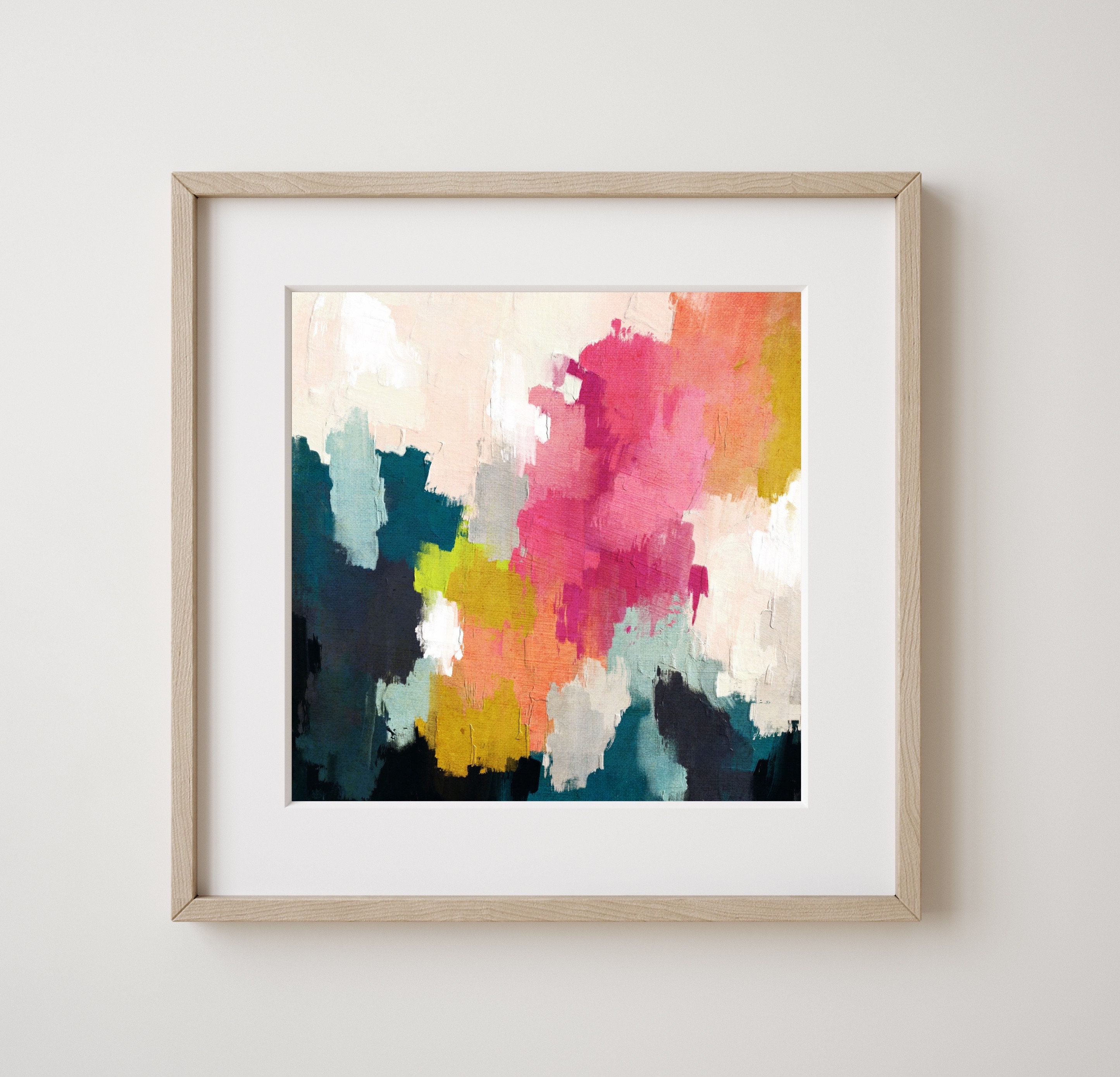 Colorful Square Abstract Printable Wall Art Modern Painting - Etsy