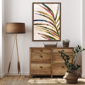 Neutral Boho Abstract Botanical Palm Art Printable Floral Tropical Palm ...