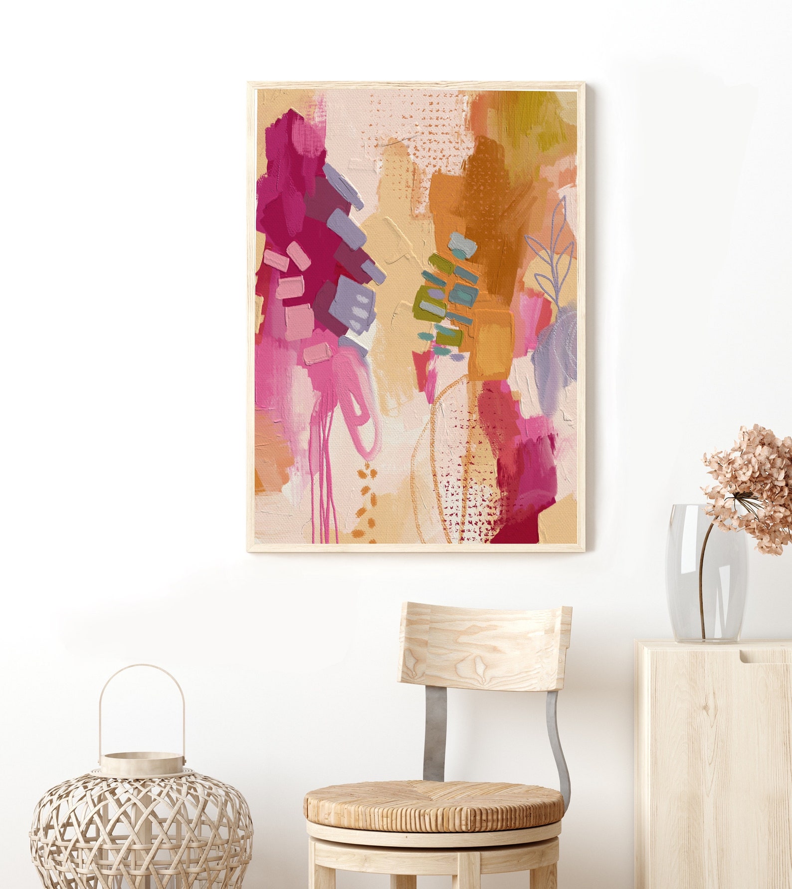 Colorful Abstract Printable Wall Art Painting Download Instant - Etsy