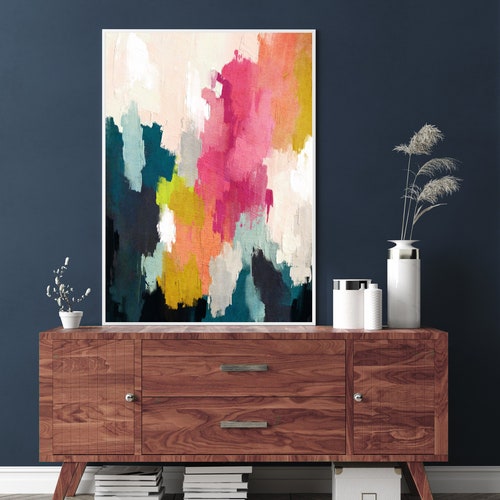 Colorful Multicolor Abstract Painting Wall Art Print - Etsy