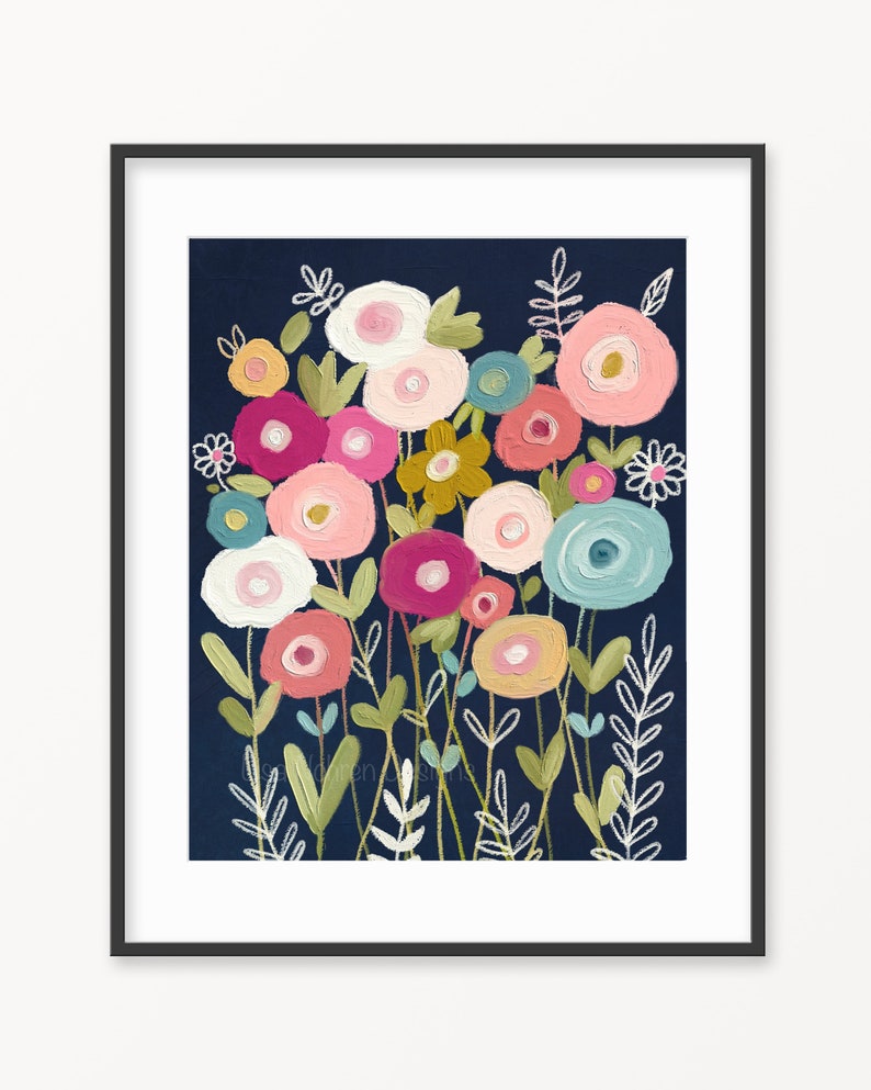 Floral Blooms Flower Garden Printable Wall Art Botanical Plant - Etsy