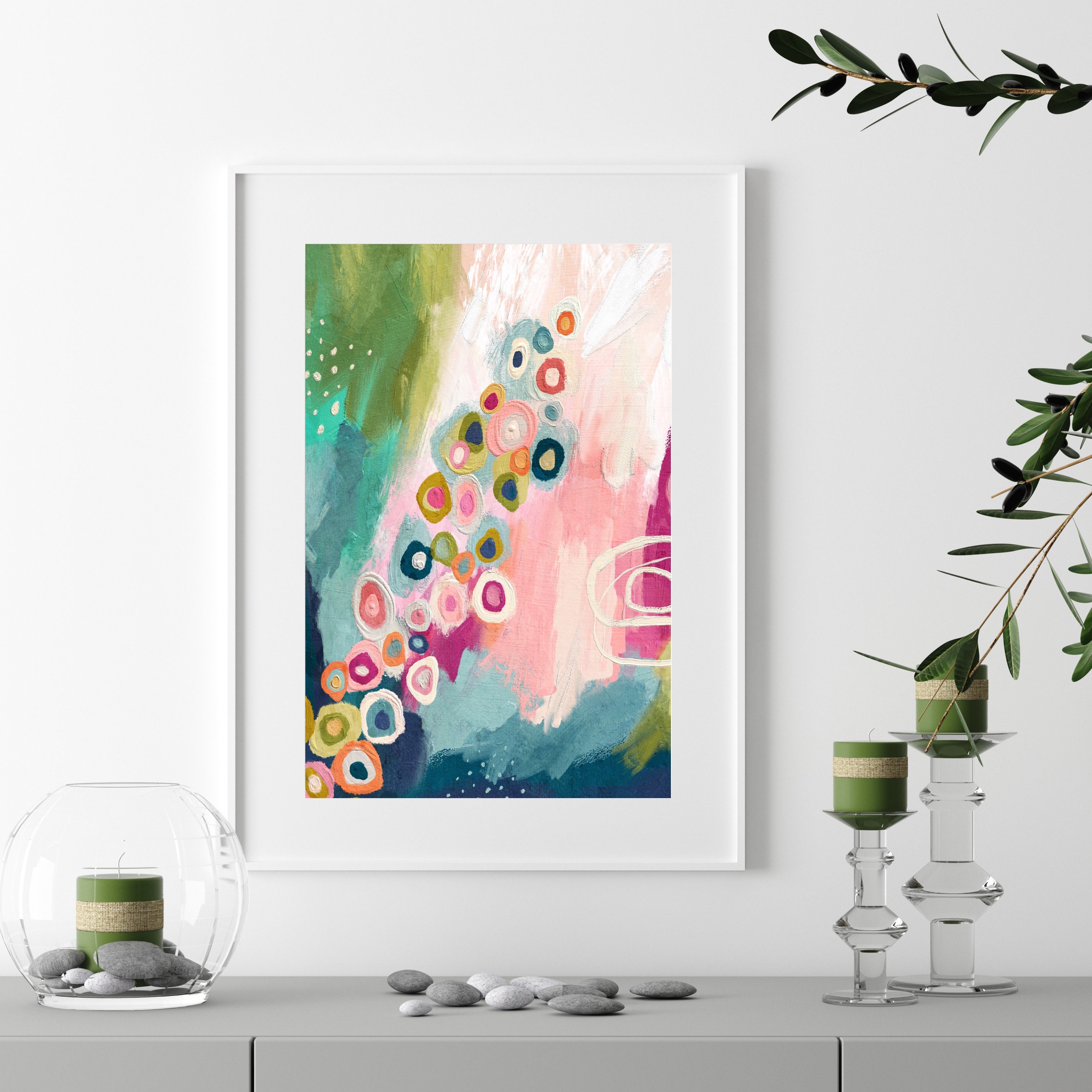 Abstract Printable Wall Art Painting Downloadable Art Colorful | Etsy