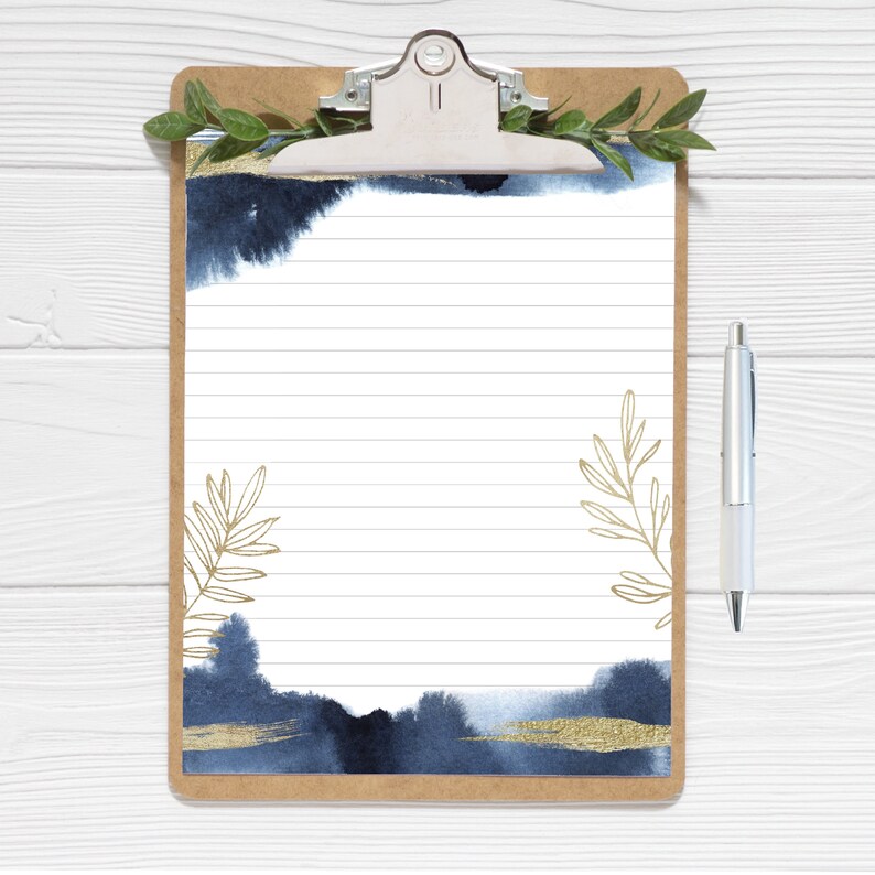 Printable Abstract Watercolor Stationery Lined Letter Writing - Etsy