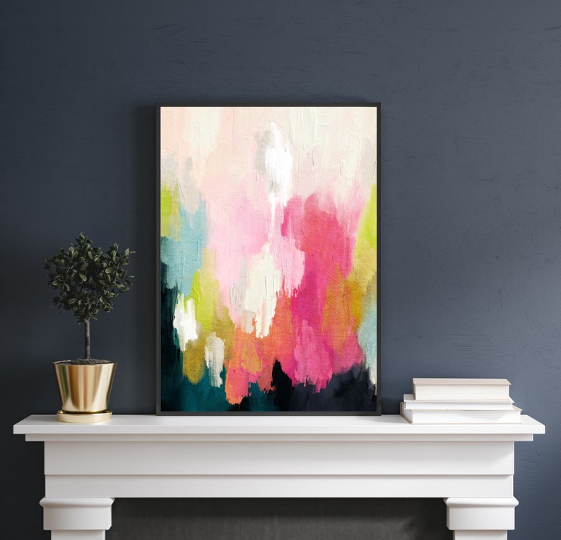 Colorful Abstract Art Printable Wall Art Painting Downloadable - Etsy