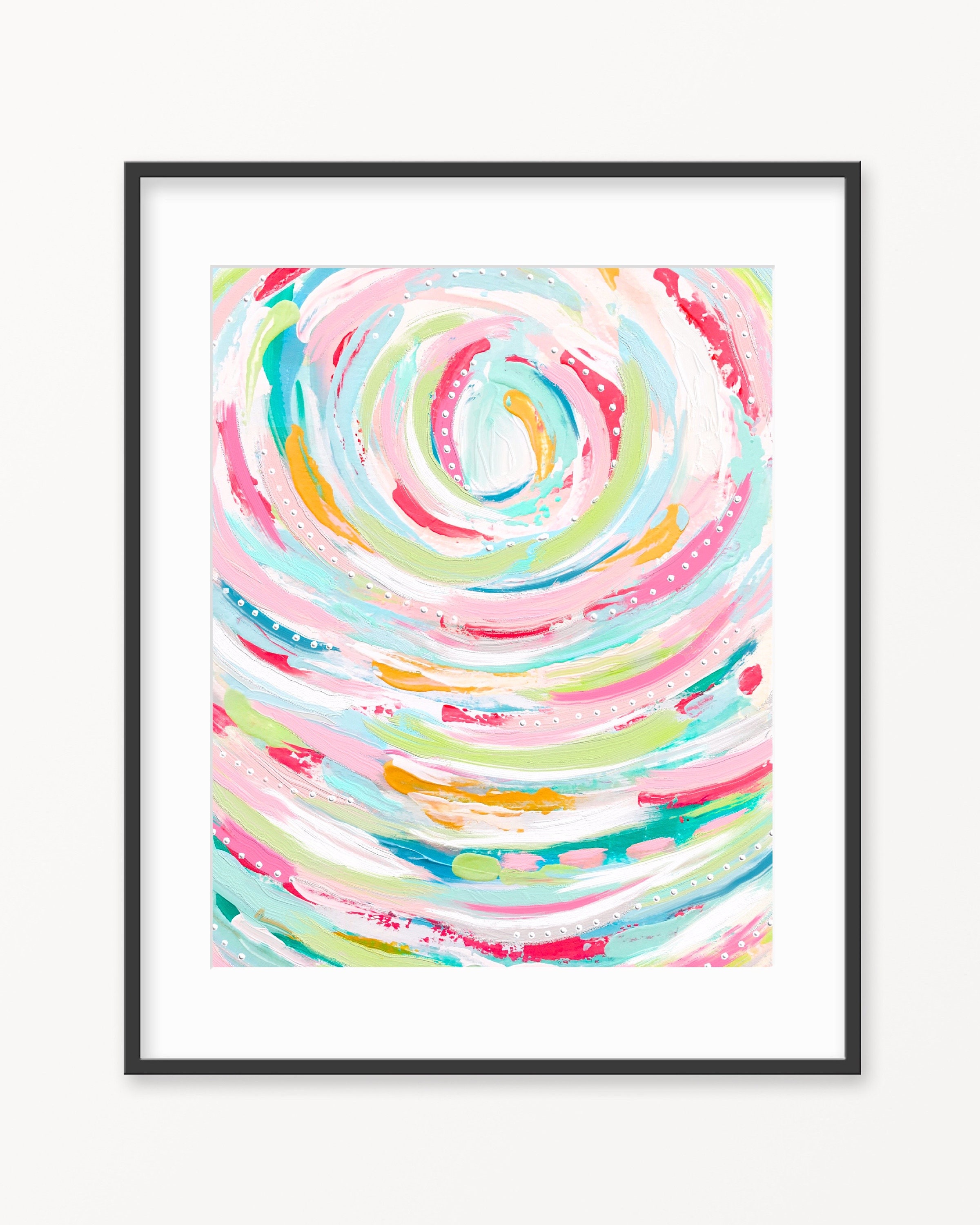 Colorful Modern Abstract Art Circles Painting Downloadable - Etsy