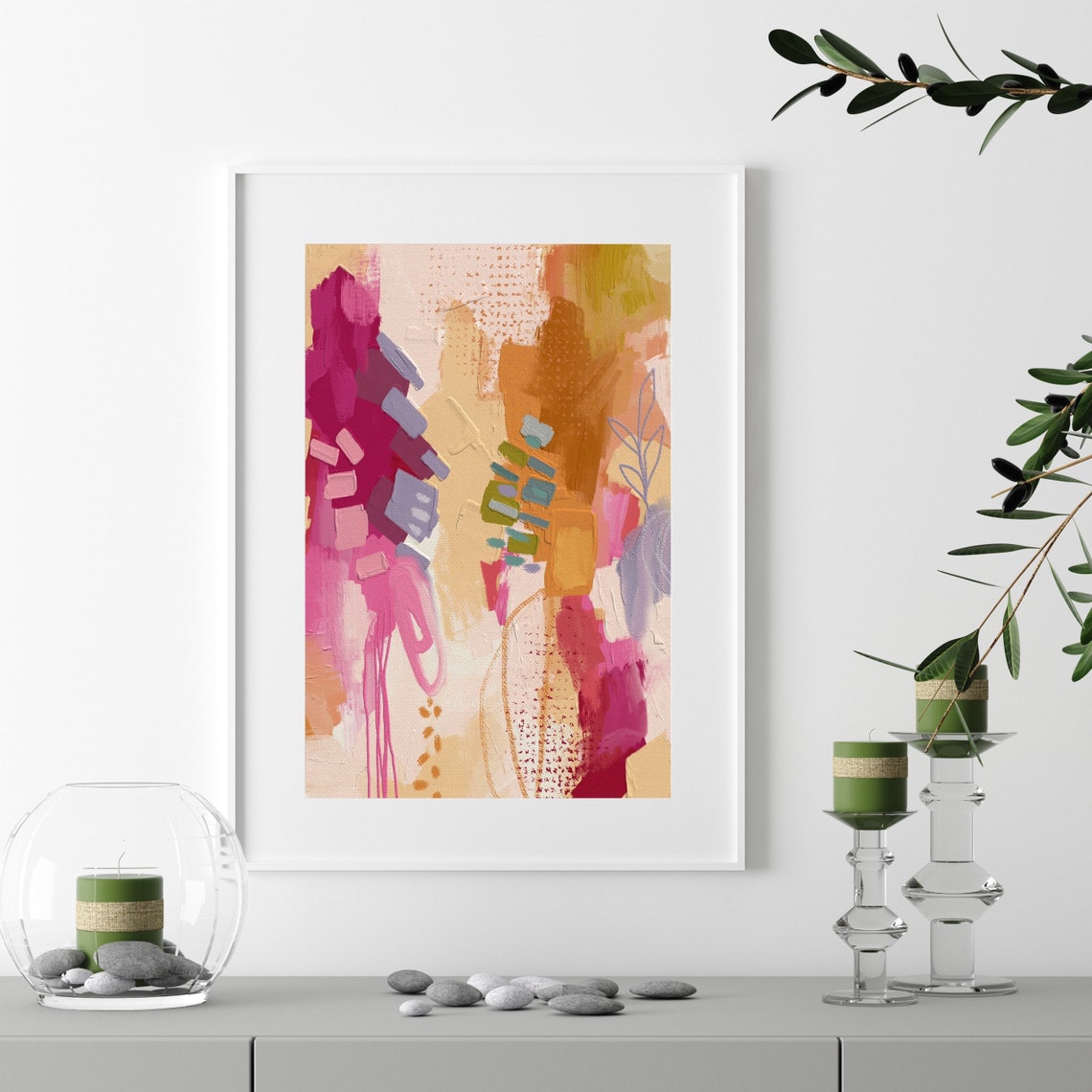 Colorful Abstract Printable Wall Art Painting Download Instant - Etsy