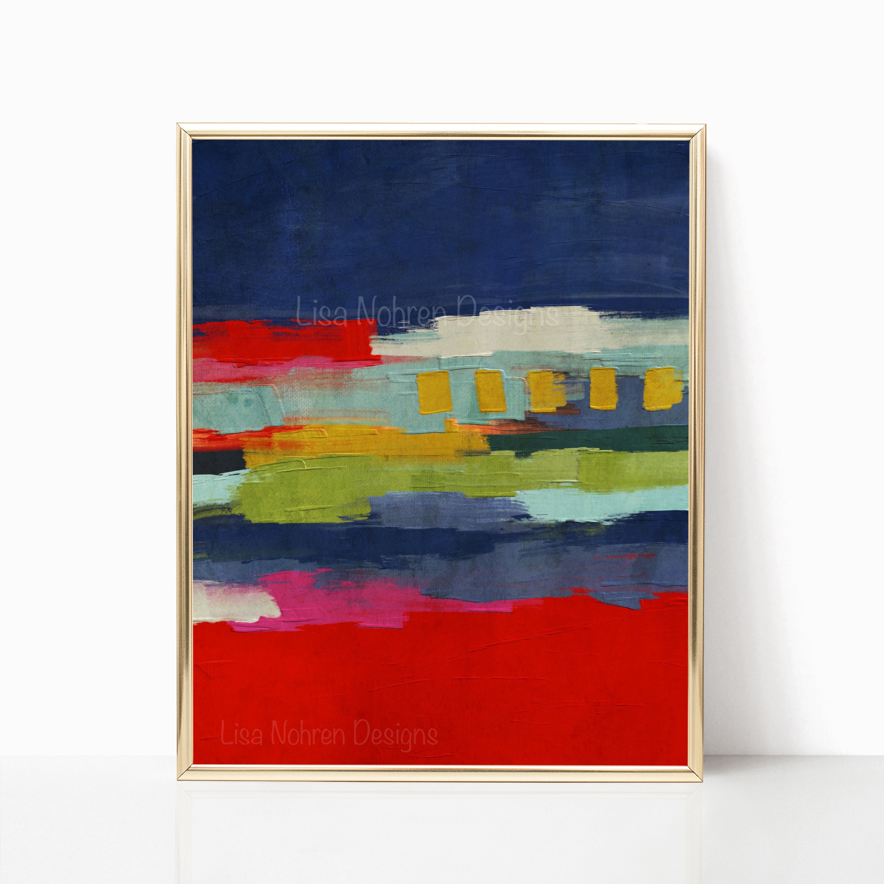 Colorful Abstract Art Printable Wall Art Painting Downloadable - Etsy