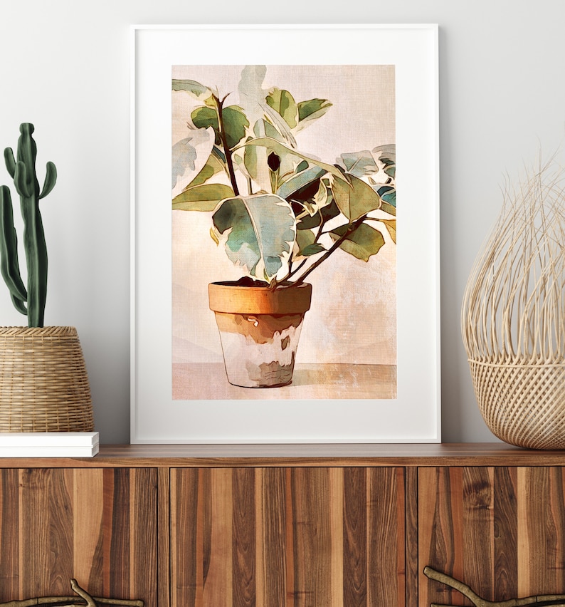 Abstract Plant Printable Wall Art Botanical Plant Modern | Etsy