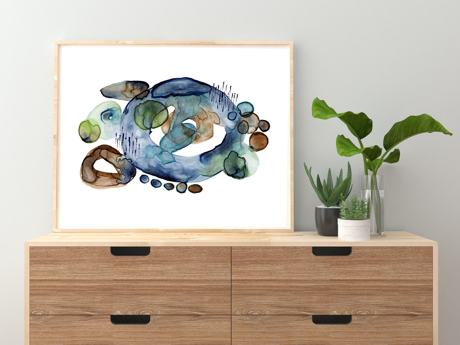 Modern Watercolor Abstract - Printable Wall Art - Downloadable Instant ...