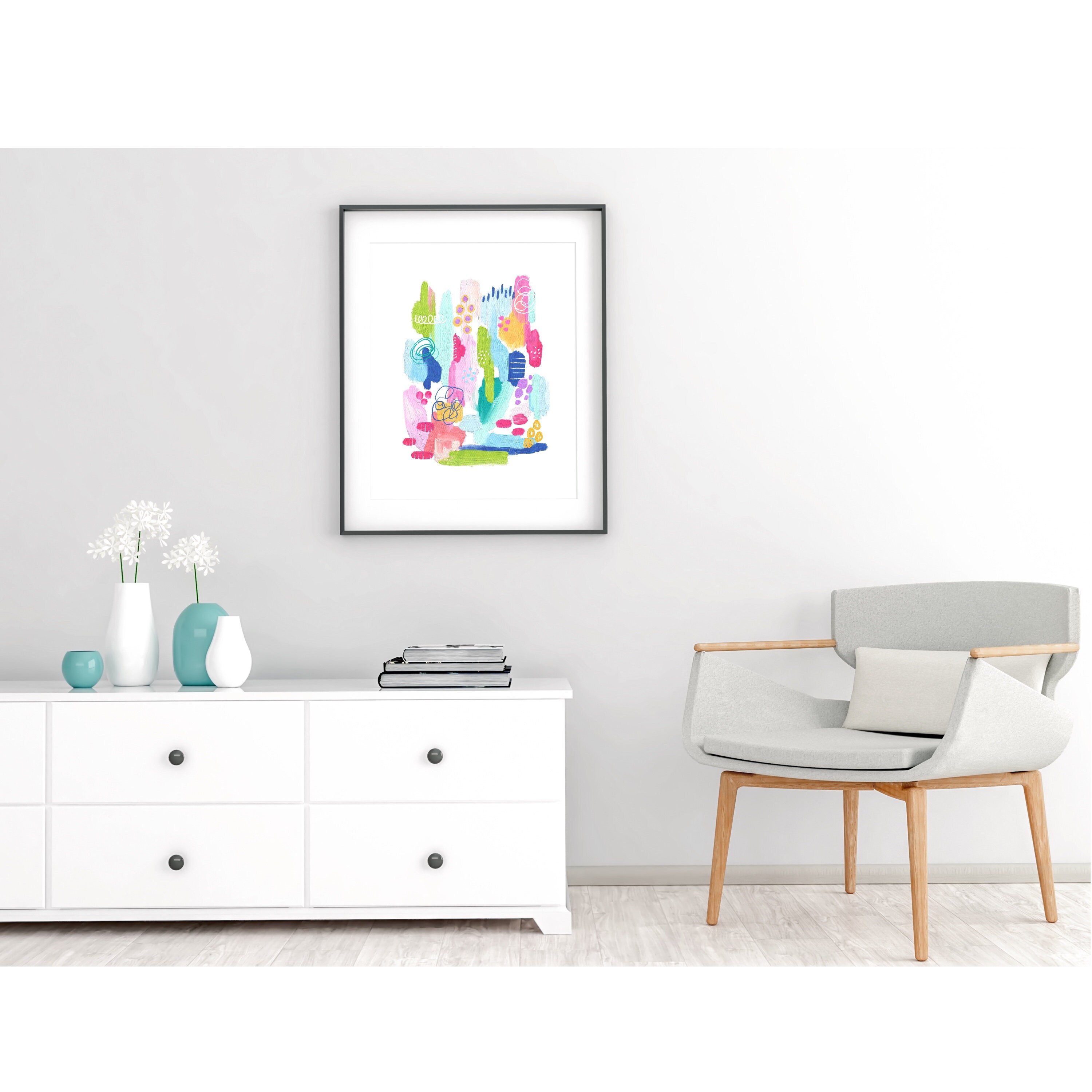 Colorful Abstract Art Printable Painting Downloadable Art - Etsy