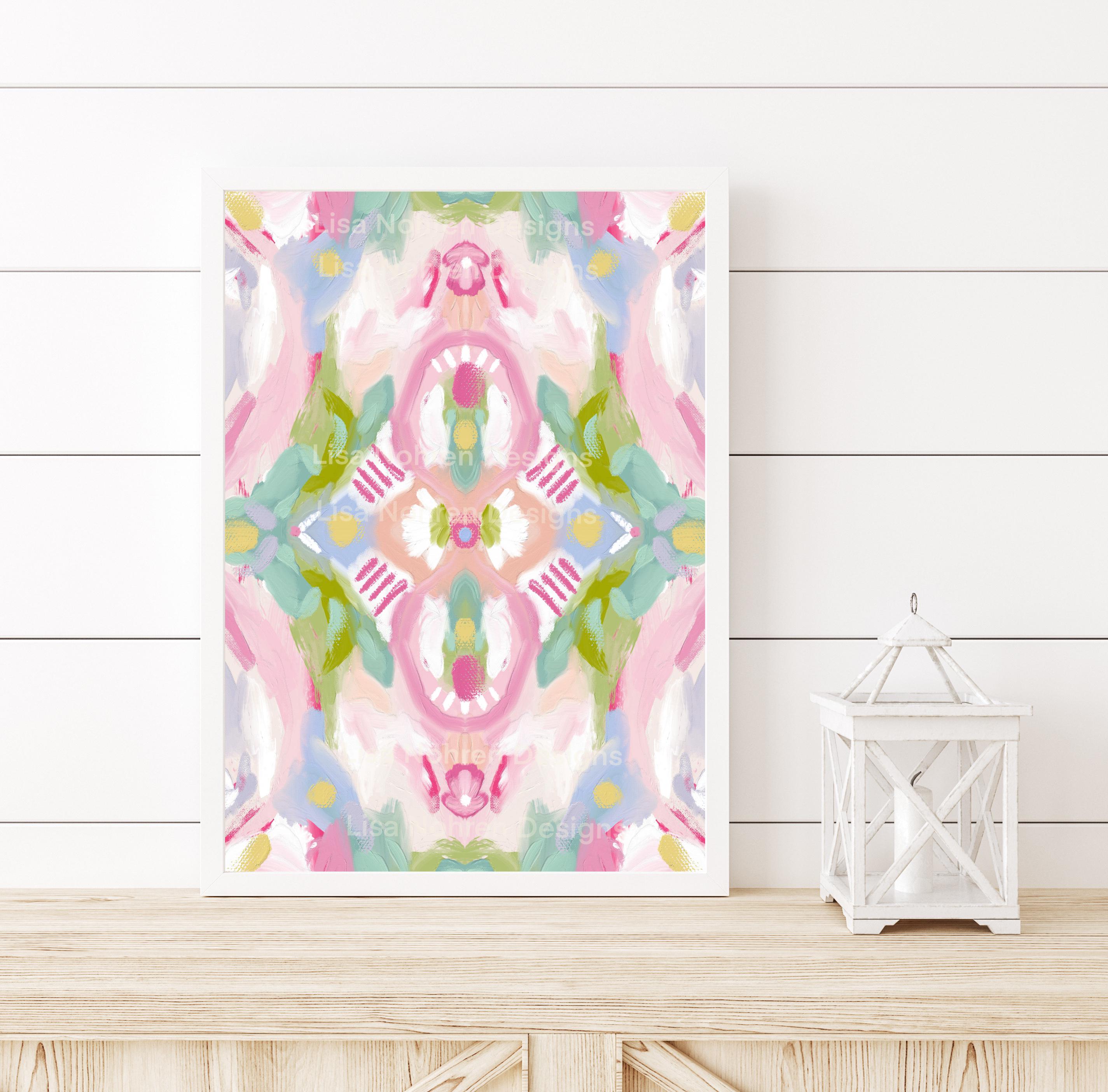 Colorful Pastel Abstract - Printable Wall Art Painting - Instant ...