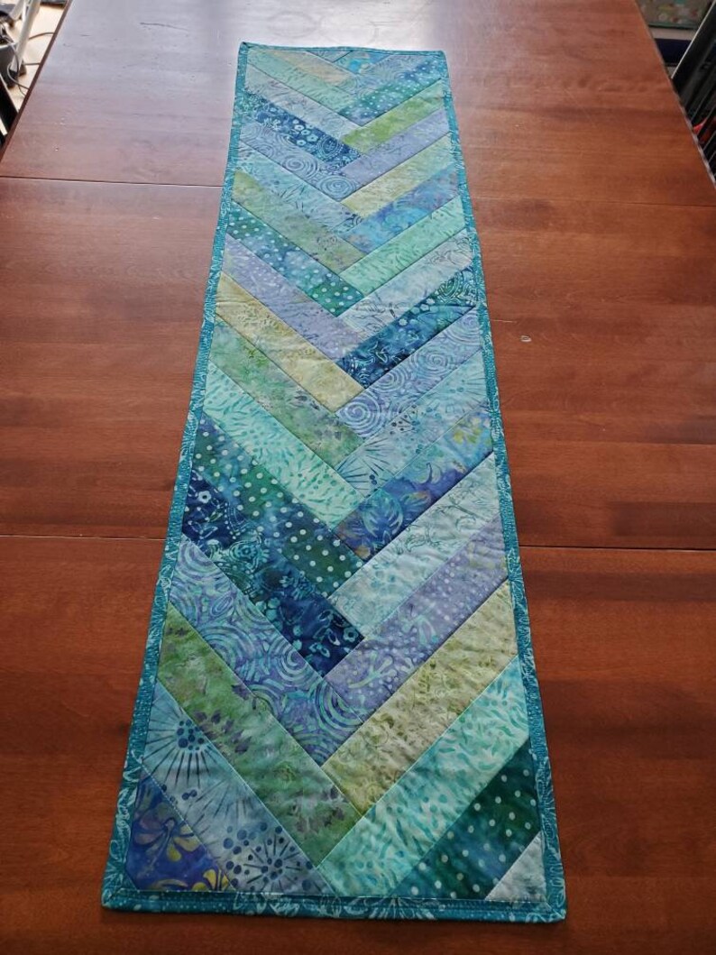 Waterfall Cascades Batik Table Runner - Etsy