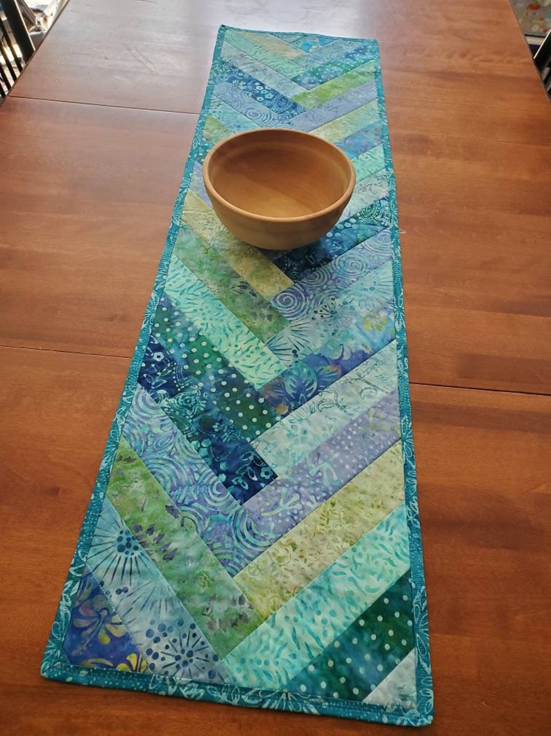 Waterfall Cascades Batik Table Runner - Etsy