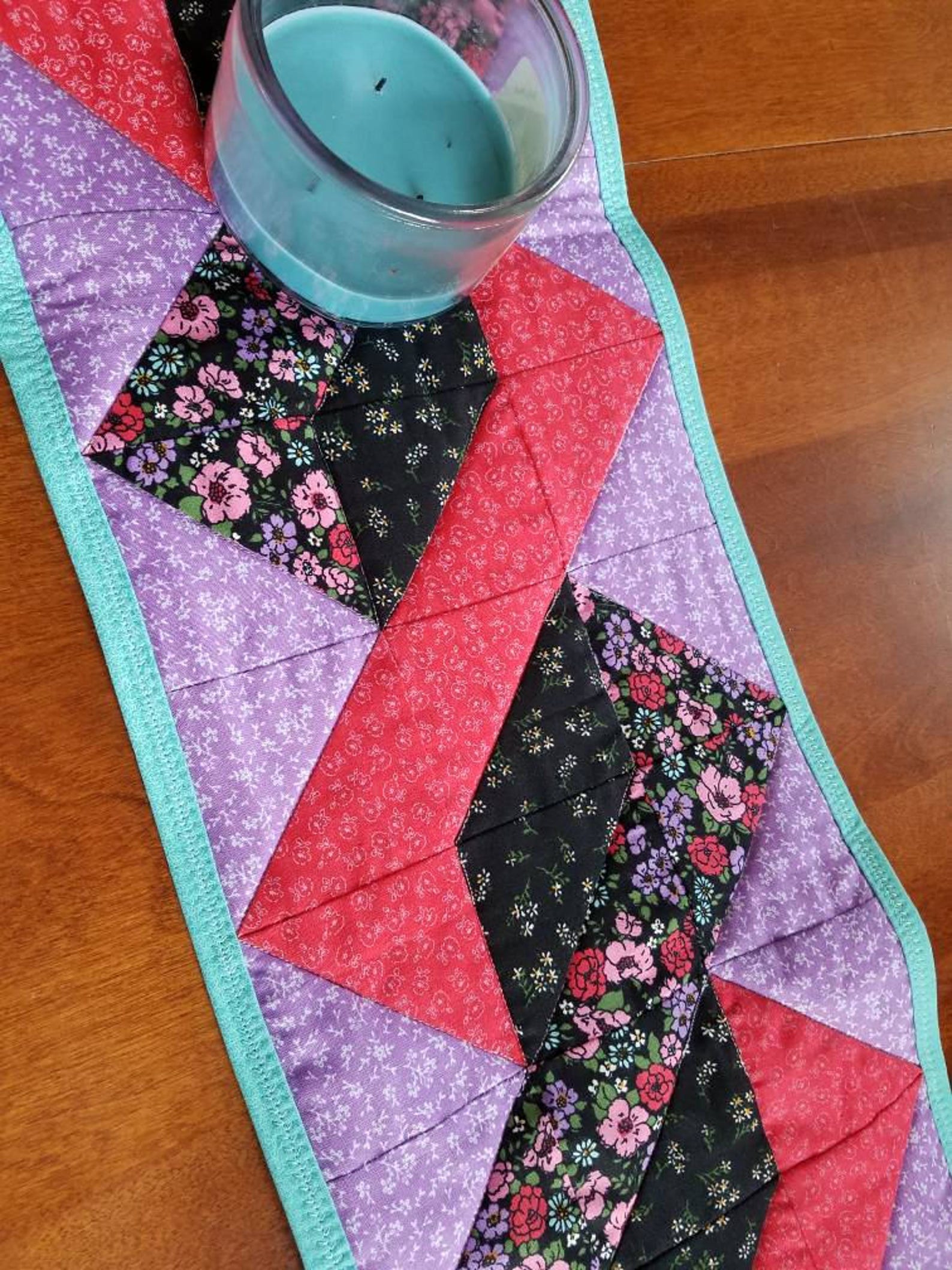 Red and Purple Twisted Table Runner - Etsy