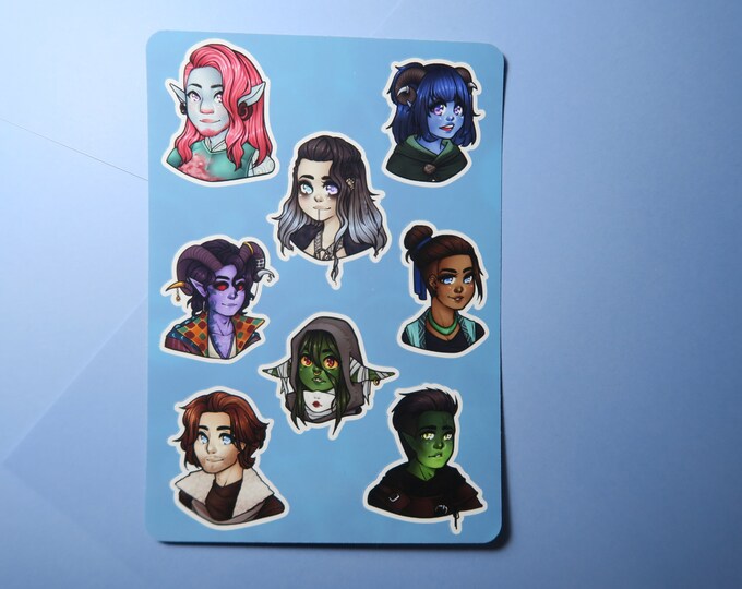 Mighty Nein Sticker Sheet - Etsy