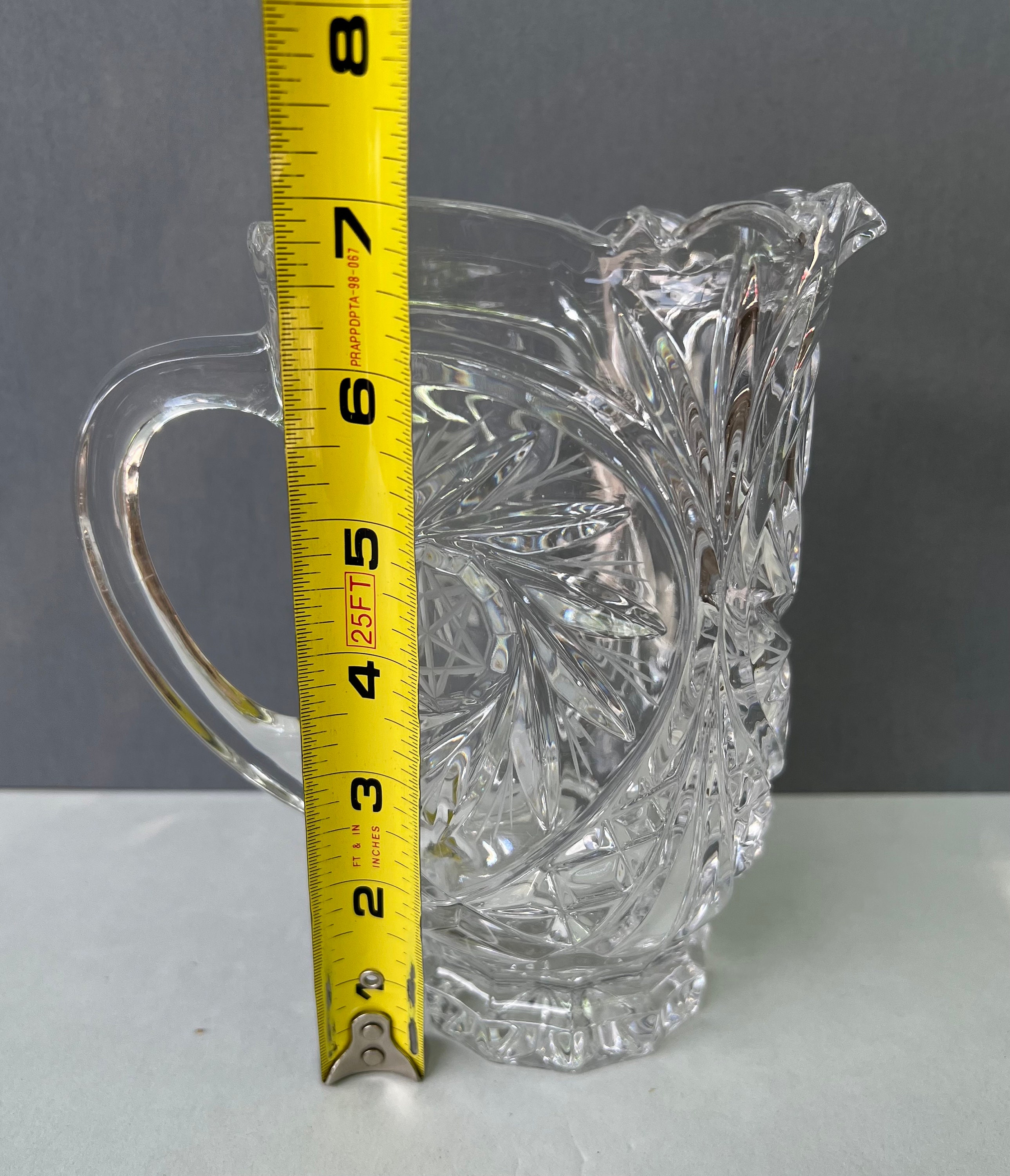 Lead Crystal Pitcher royal Pinwheel by Avitra. 24 Oz 7 - Etsy