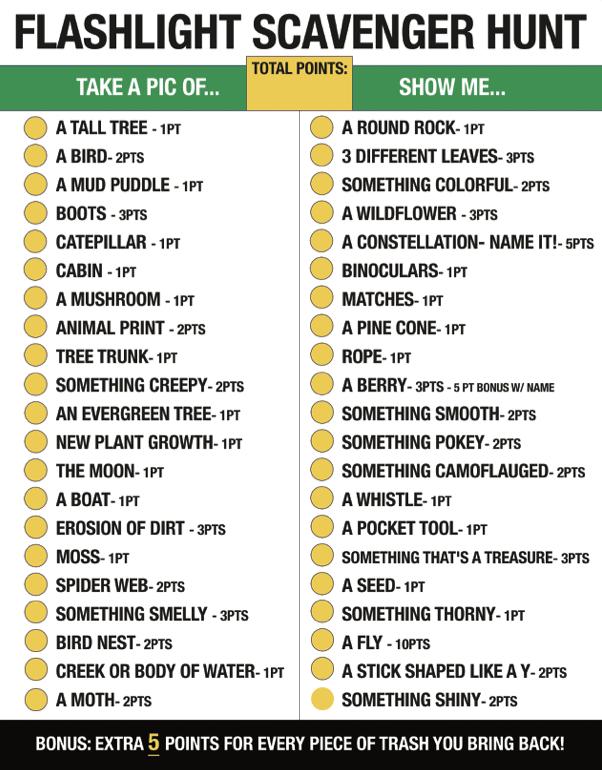 Cub Scout Camping Flashlight Scavenger Hunt Downloadable PDF - Etsy