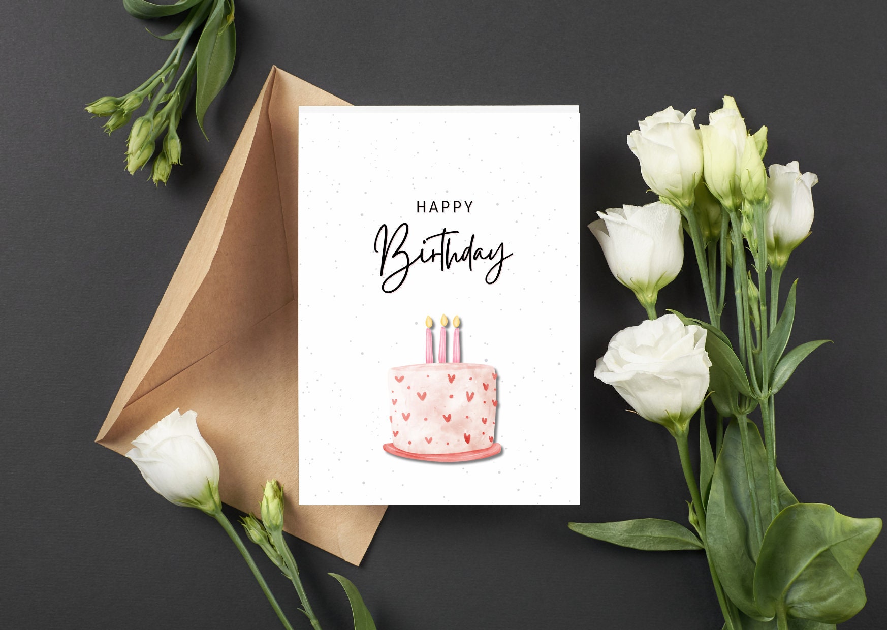 Happy Birthday Printable Card / Instant Download PDF / Card Template ...