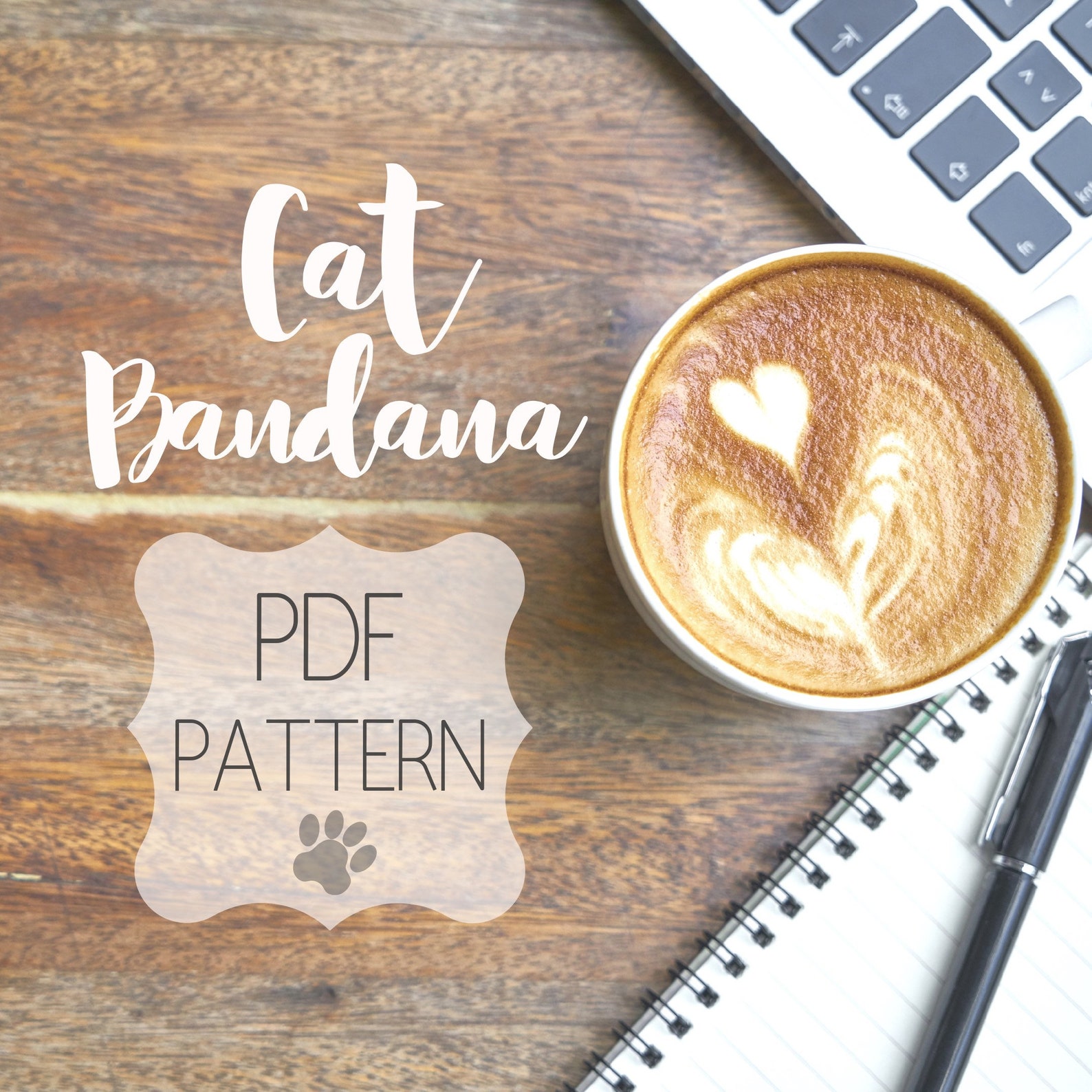 Cat bandana pattern PDF sewing pattern tutorial DIY Bandana | Etsy