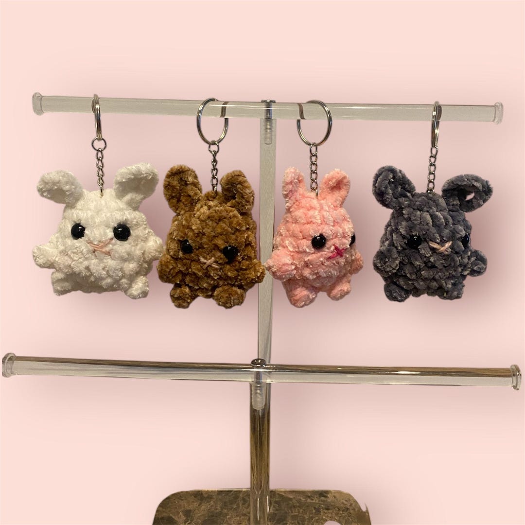 Mini Bunny Keychain - Etsy