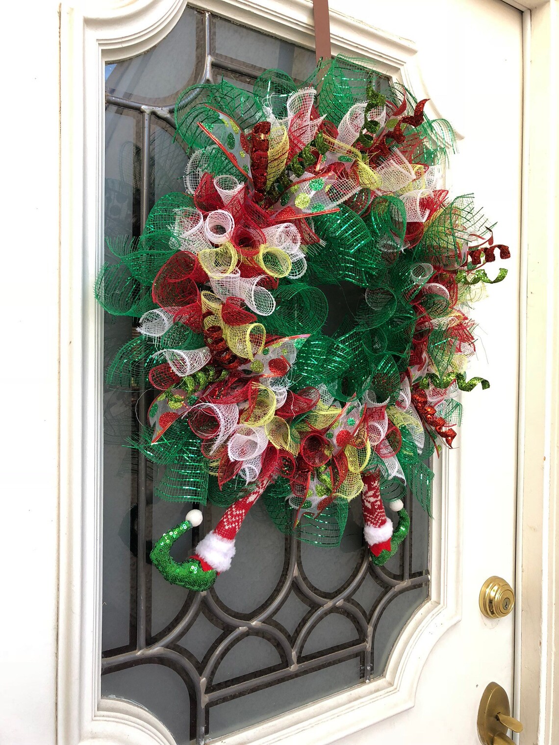Festive Elf Inspired Christmas Wreath - Etsy