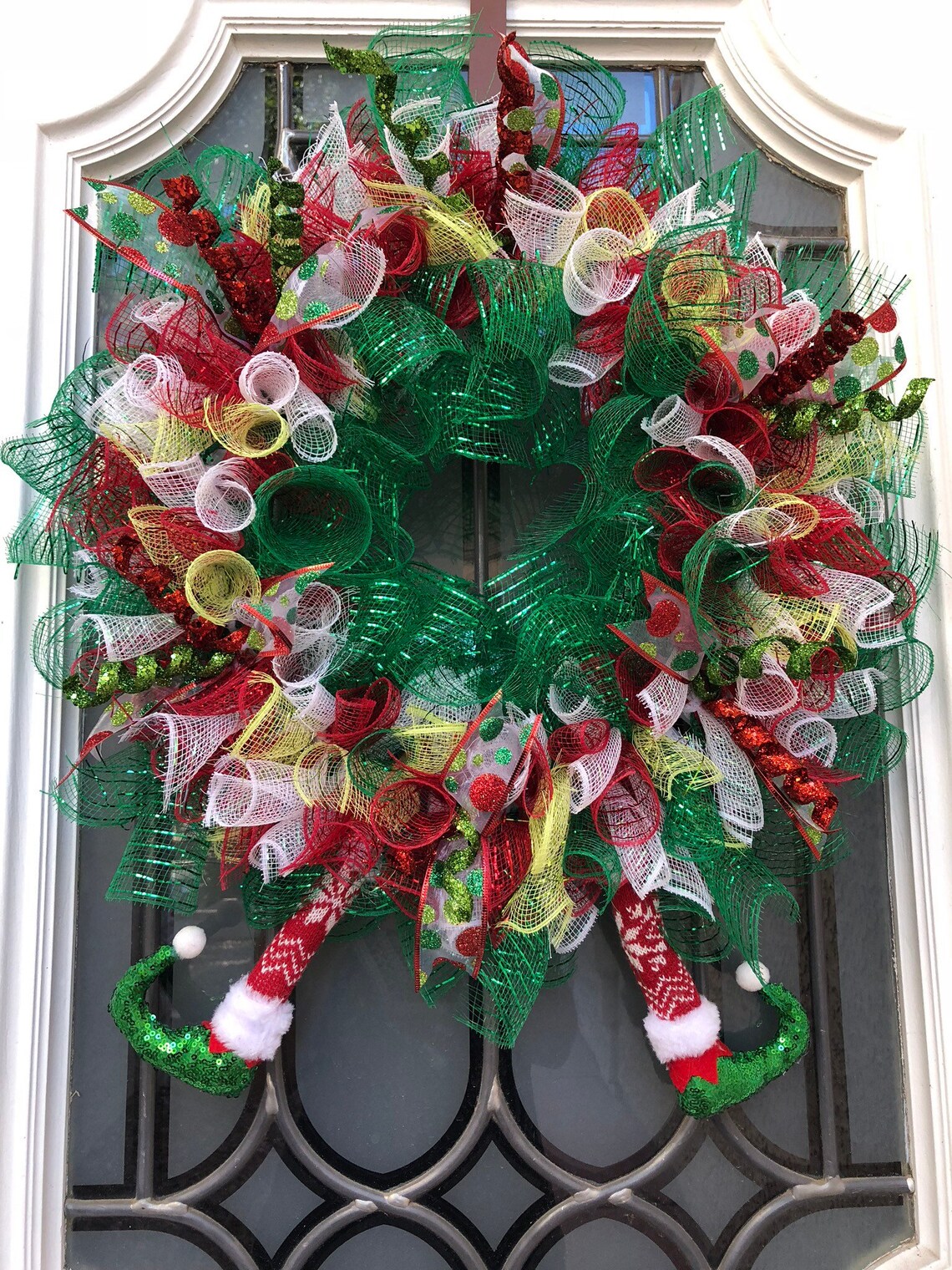 Festive Elf Inspired Christmas Wreath - Etsy